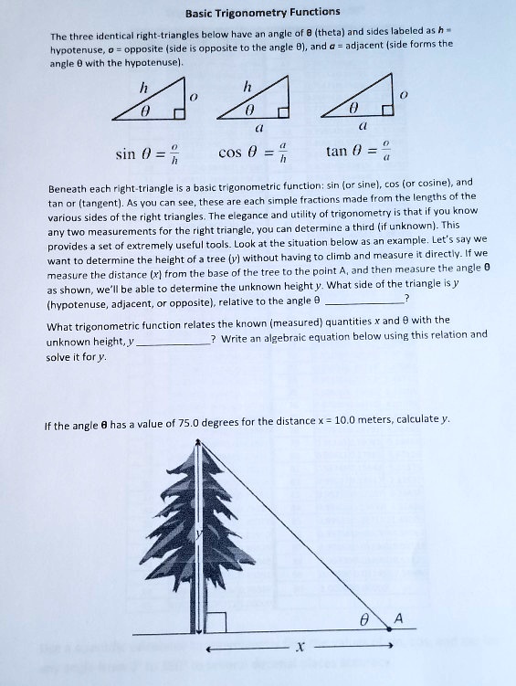 basic trigonometry functions nelav havc angle of itheta and sides ...