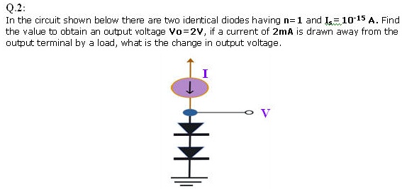 SOLVED: In the circuit shown below, there are two identical diodes ...