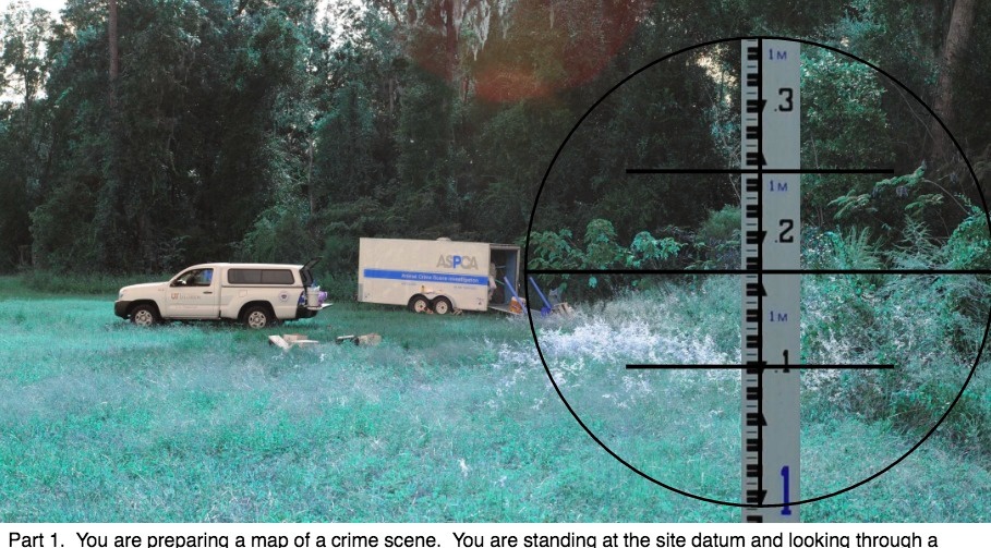 part 1 you are preparing a map of a crime scene you are standing at the ...