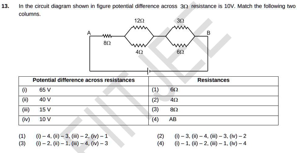SOLVED: 'In the circuit diagram shown in figure potential difference ...