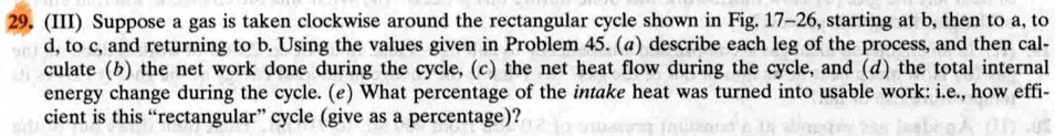 SOLVED: 29.III Suppose a gas is taken clockwise around the rectangular ...