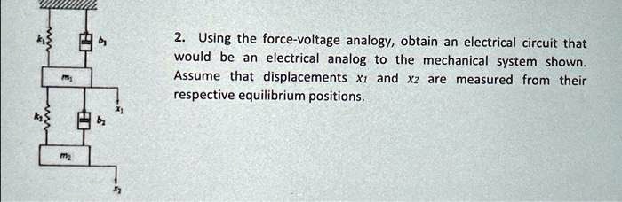 2 using the force voltage analogy obtain an electrical circuit that ...