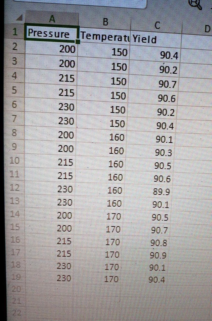 SOLVED: 1. The yield of a chemical process is being studied. The two ...