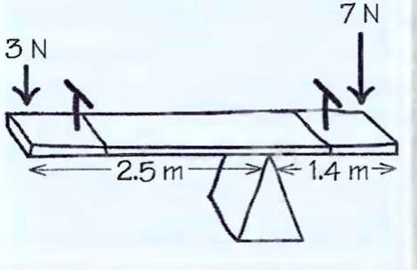 SOLVED: 'A seesaw pivots as shown in below. What is the net torque ...