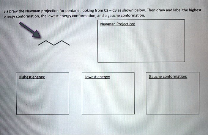 3.) Draw the Newman projection for pentane, looking from C2-C3 as shown ...