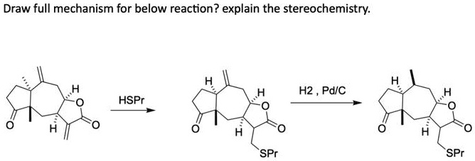 Draw the full mechanism for the reaction below and explain the ...