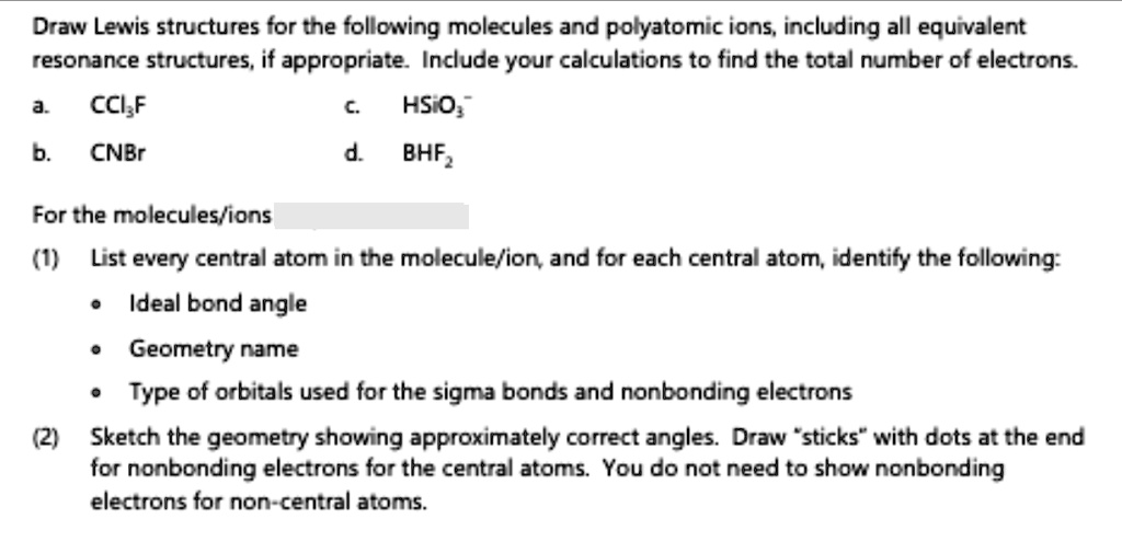 VIDEO solution: Draw Lewis structures for the following molecules and ...