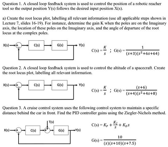 Question 1. A closed loop feedback system is used to control the ...