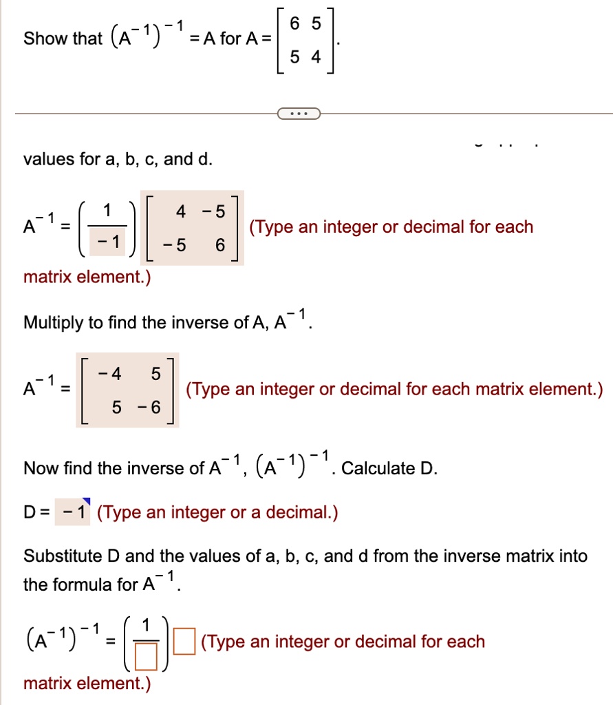 Solved Please Answer The Last Question Thank You Show That A 1 Afor A Values For A B C 