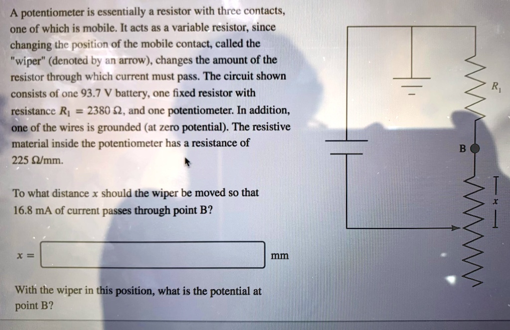 a potentiometer is essentially a resistor with three contacts one of ...