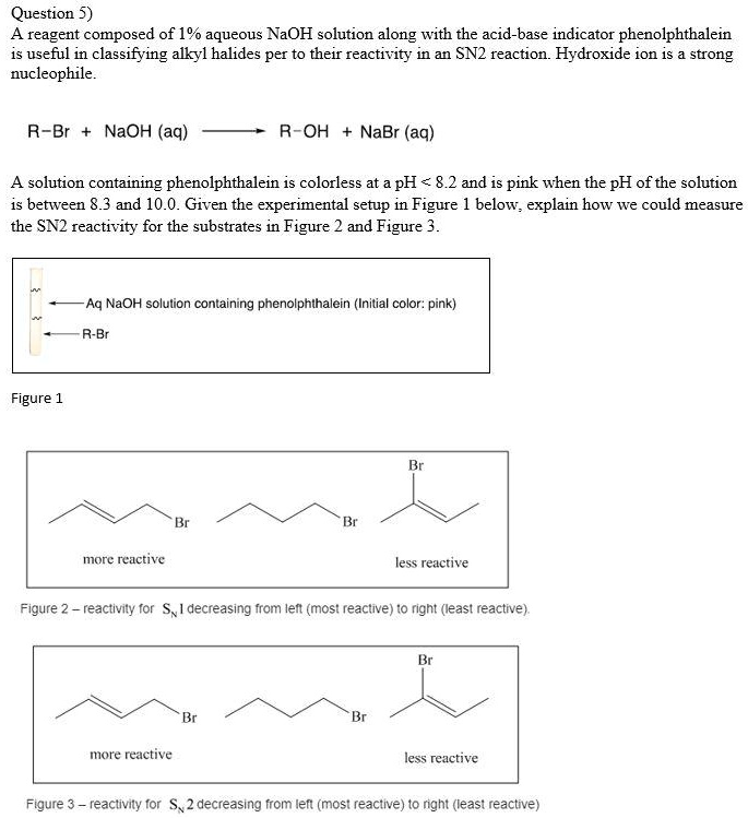 question 5 a reagent composed of aqueous naoh solution along with the ...