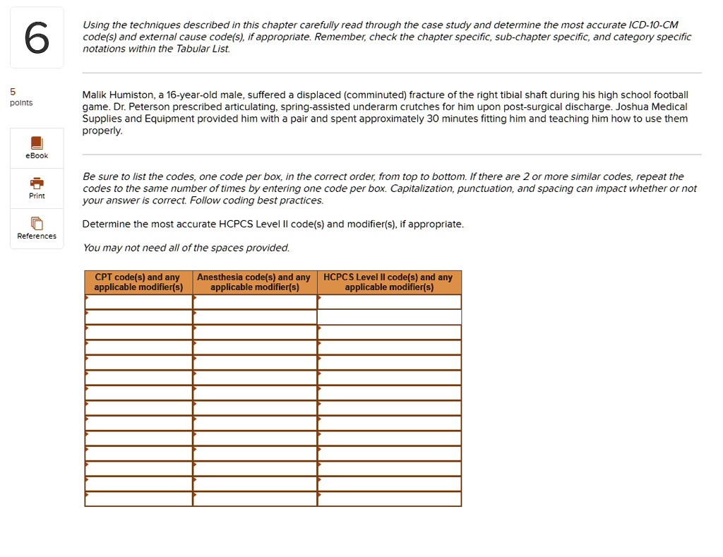 using the techniques described in this chapter carefully read through the case study and ...