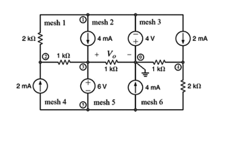SOLVED: a. Suppose the circuit is to be analyzed using mesh-current analysis. Using the mesh ...