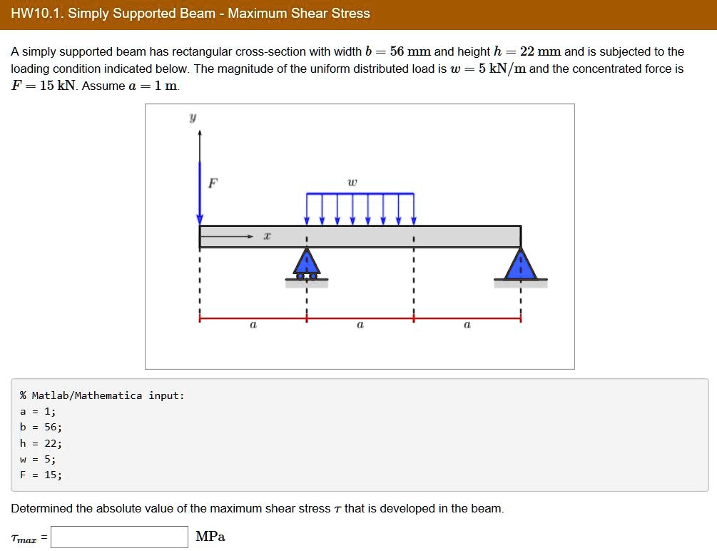 Maximum Shear Stress In Simply Supported Beam - The Best Picture Of Beam