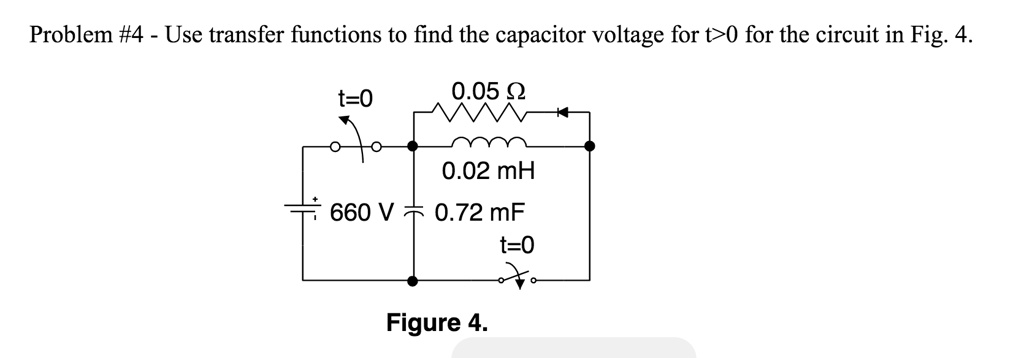 SOLVED: Problem #4 - Use transfer functions to find the capacitor ...