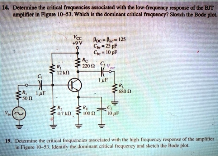 14. Determine the critical frequencies associated with the low ...