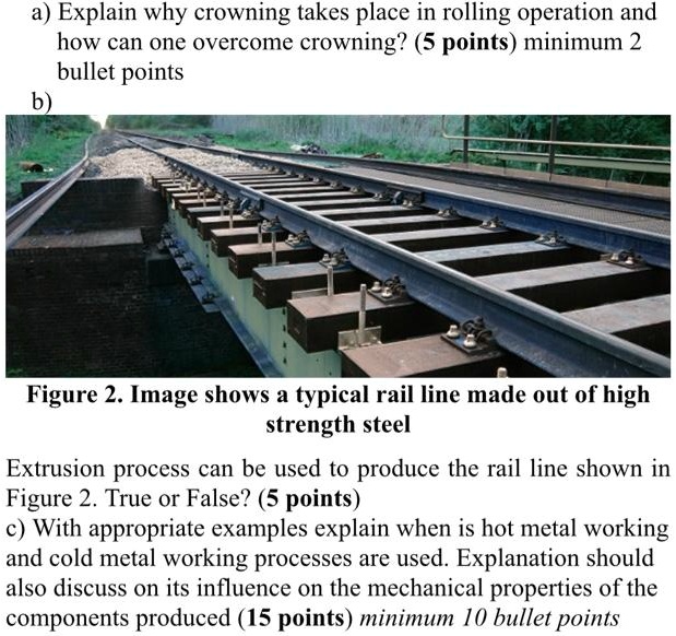 SOLVED: need your input aExplain why crowning takes place in rolling ...