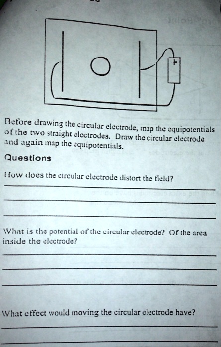 SOLVED: Floating Electrode How does the circular electrode distort the ...