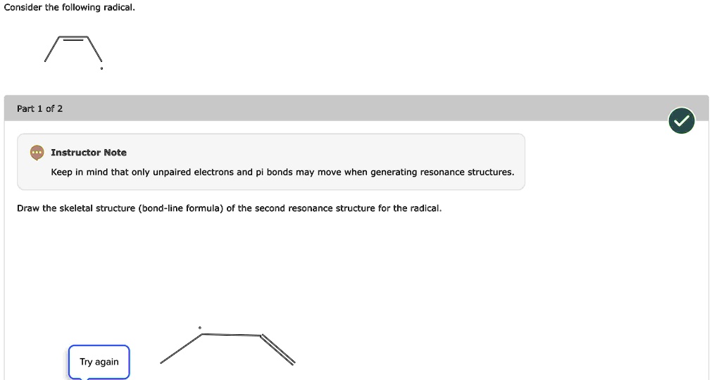 consider the following radical part 1 of 2 instructor note keep in mind that only unpaired ...