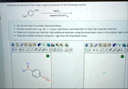 draw the structures of the major organic products of the following ...