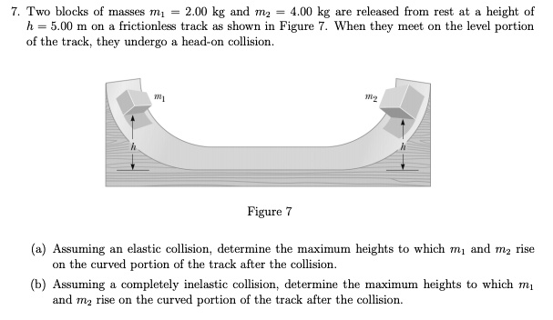 SOLVED: Two blocks of masses 00 kg and mz 00 kg are released ITom rest ...