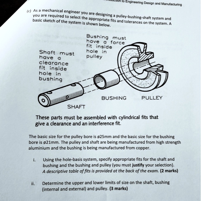 SOLVED: Engineering Design and Manufacturing A basic sketch of the system is shown below. The ...