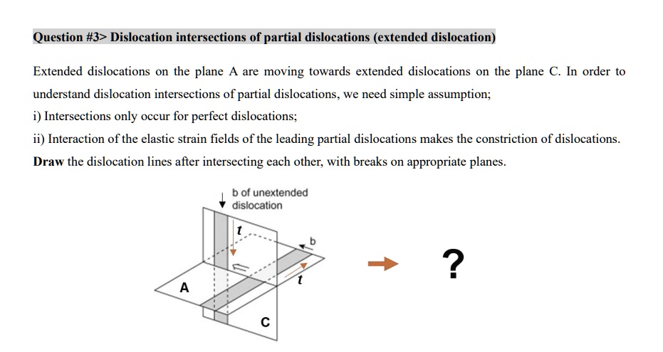 SOLVED: Question #3> Dislocation intersections of partial dislocations ...