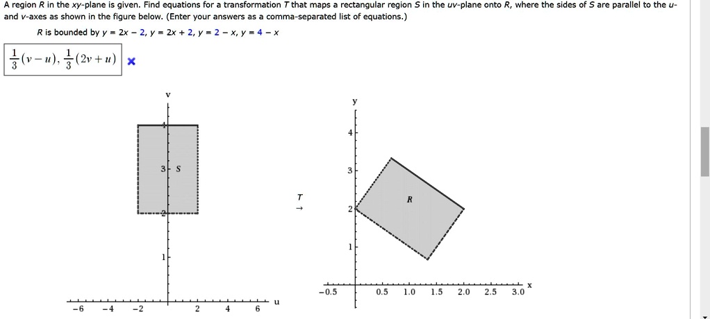 Solved Region R In The Xy Plane Given Find Equations For