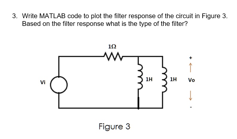 SOLVED: please do it on Matlab 3. Write MATLAB code to plot the filter ... SOLVED: please do it on Matlab 3. Write MATLAB code to plot the filter ...