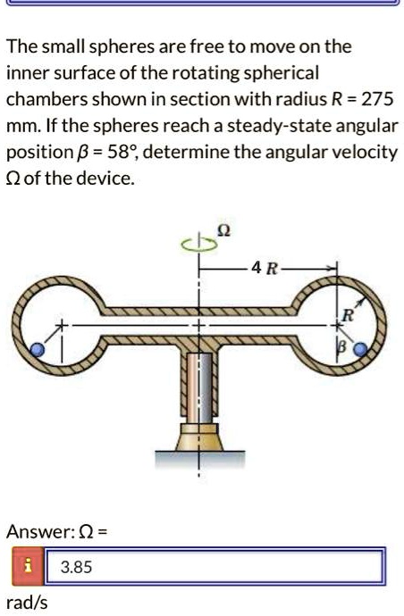 SOLVED: The small spheres are free to move on the inner surface of the ...