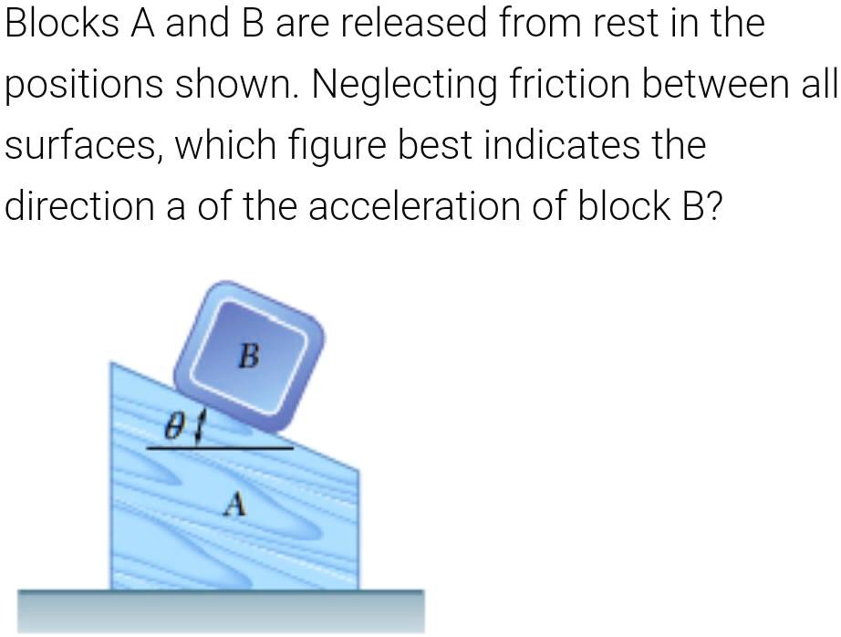 SOLVED: Blocks A and B are released from rest in the positions shown: Neglecting friction ...