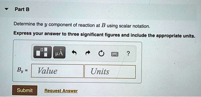 Part B Determine The Y Component Of Reaction At B Using Scalar Notation