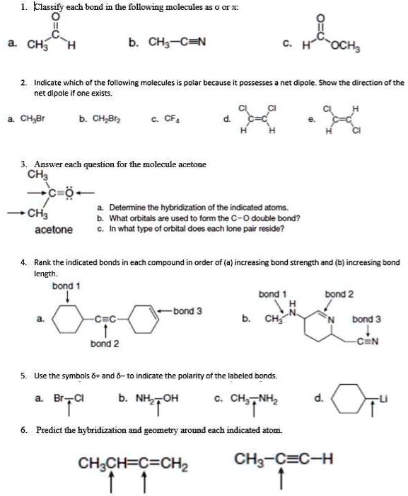SOLVED: Text: Classify each bond in the following molecules: J7- CH4 ...