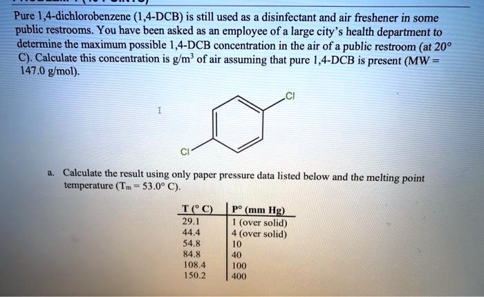 Pure 1,4-dichlorobenzene (1,4-DCB) is still used as a...
