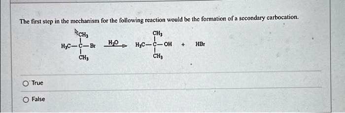 SOLVED: The first step in the mechanism for the following reaction ...