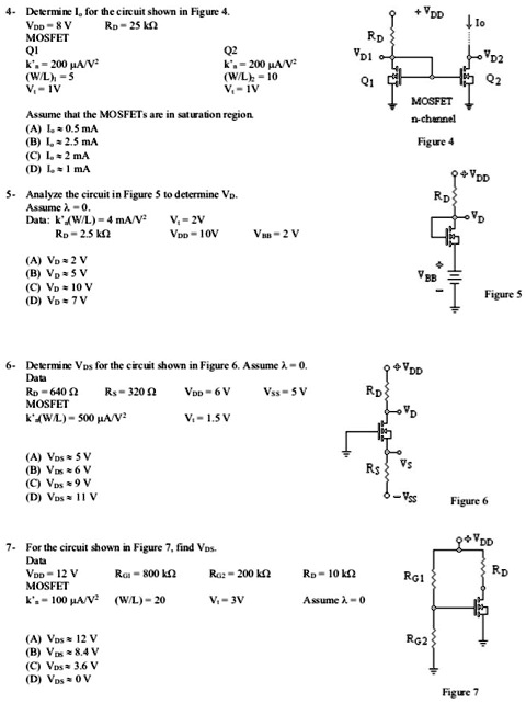 determine i for the circuit shown in figure 4 vpo8v rp25 k mosfet 10 q2 k200av2 k200av2 wl5 wl ...