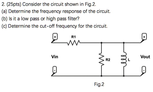 SOLVED: 2.(25pts) Consider the circuit shown in Fig.2 (a) Determine the frequency response of ...