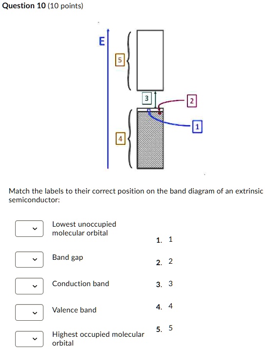SOLVED: Question 10 (10 points) Match the labels to their correct ... SOLVED: Question 10 (10 points) Match the labels to their correct ...