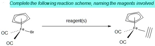 Complete the following reaction scheme, naming the reagents involved reagent(s)