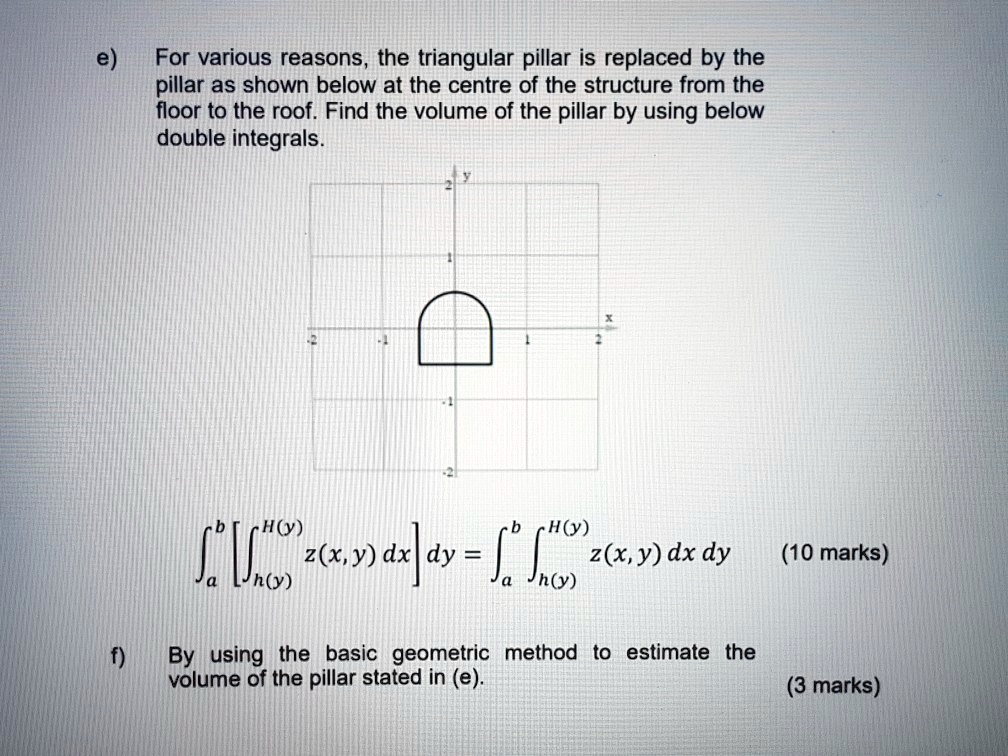 SOLVED: For various reasons, the triangular pillar is replaced by the ...