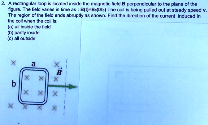 a rectangular loop is located inside the magnetic field b perpendicular ...