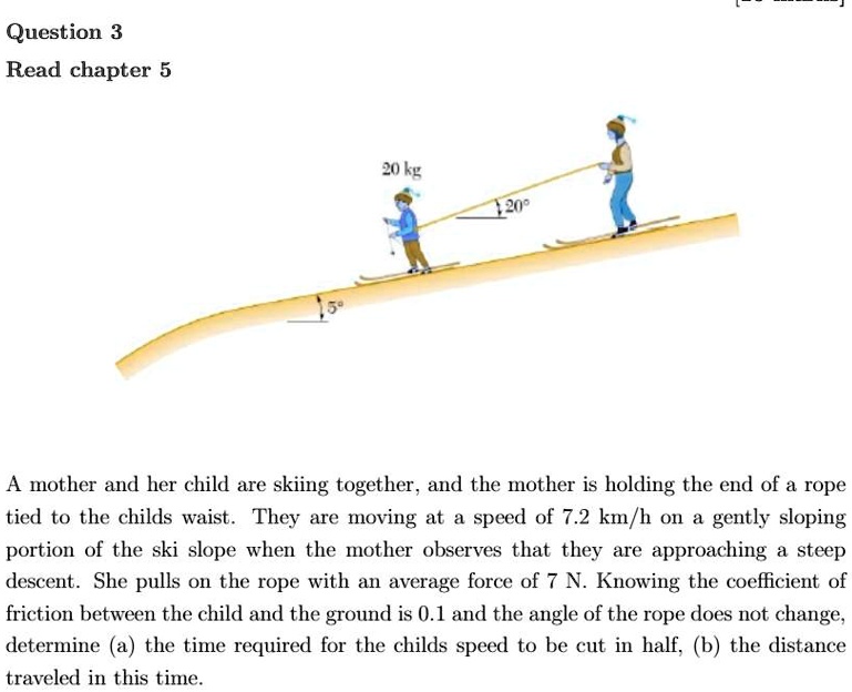 SOLVED: Read chapter 5. 20 kg. A mother and her child are skiing ...