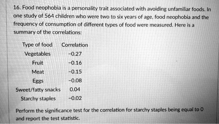 16food neophobia is a personality trait associated with avoiding ...