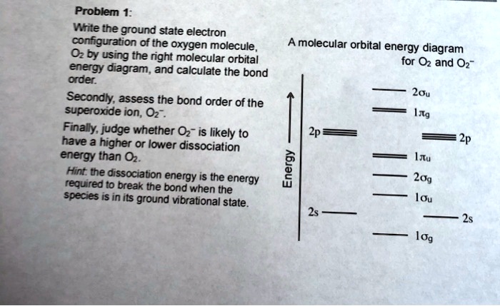 Problem 1: Write the ground state electron configuration of the oxygen ...