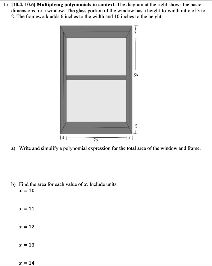 1 104 106 multiplying polynomials in context the diagram at the right ...