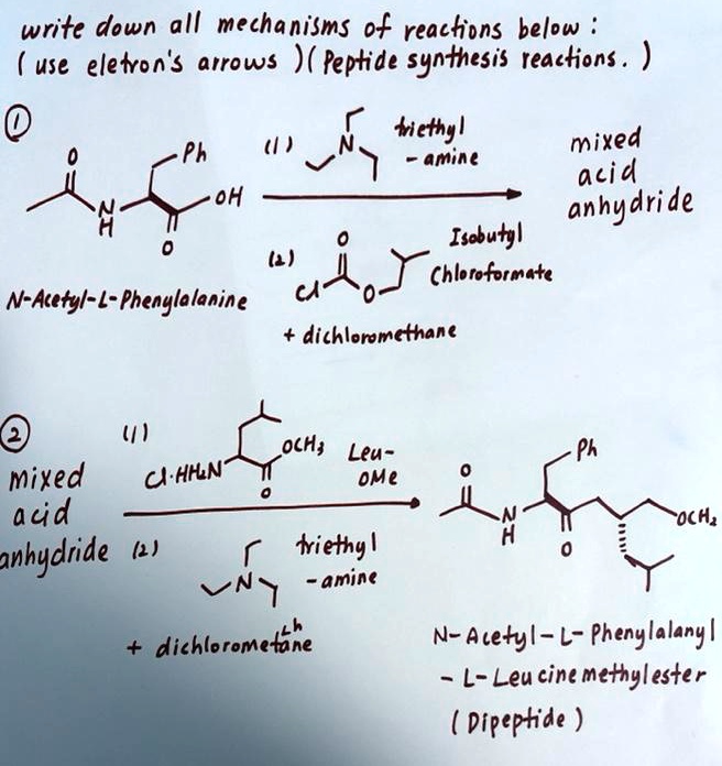 SOLVED: Write down all mechanisms of reactions below using electron ...