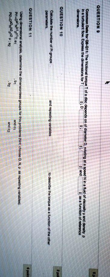 SOLVED: P2=Da2b2c22 QUESTION 11 parameters. QUESTION 10 dimensions ...