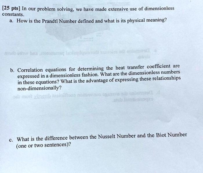 SOLVED: heat transfer problem7th edition textbook on chegg. constants a. How is the Prandtl ...