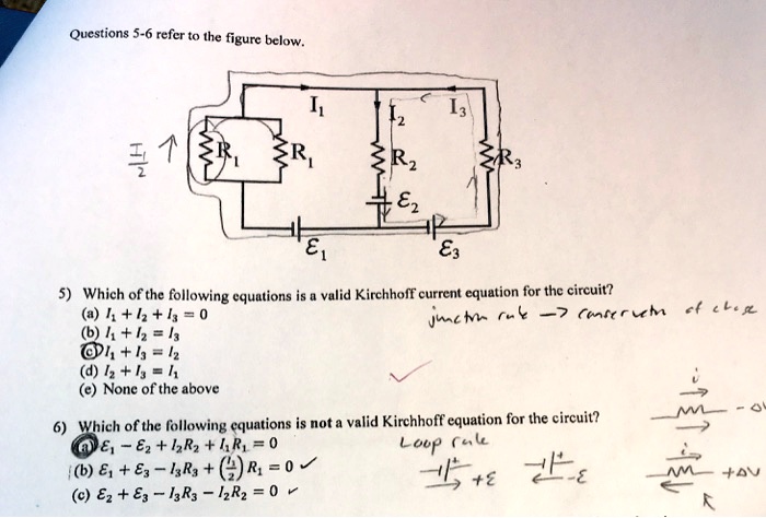 Questions 5-6 refer to the figure below. 5) Which of the following equations is a valid ...