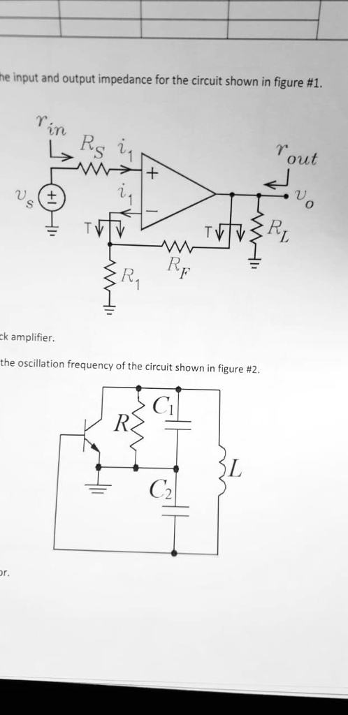 Solved E Input And Output Impedance For The Circuit Shown In Figure 1 R Out U 0 Tt Wm Ck
